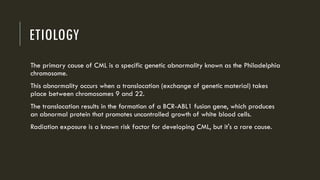 Chronic Myelogenous Leukemia (CML) - Hematology | PPTX