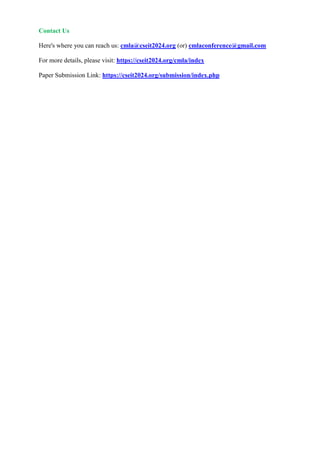 6th International Conference on Machine Learning & Applications (CMLA ...