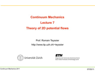 cm _ lecture7 complex potential.pdf Applied Aerodynamics | PDF