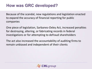 CMLGroup - What is GRC? | PPT