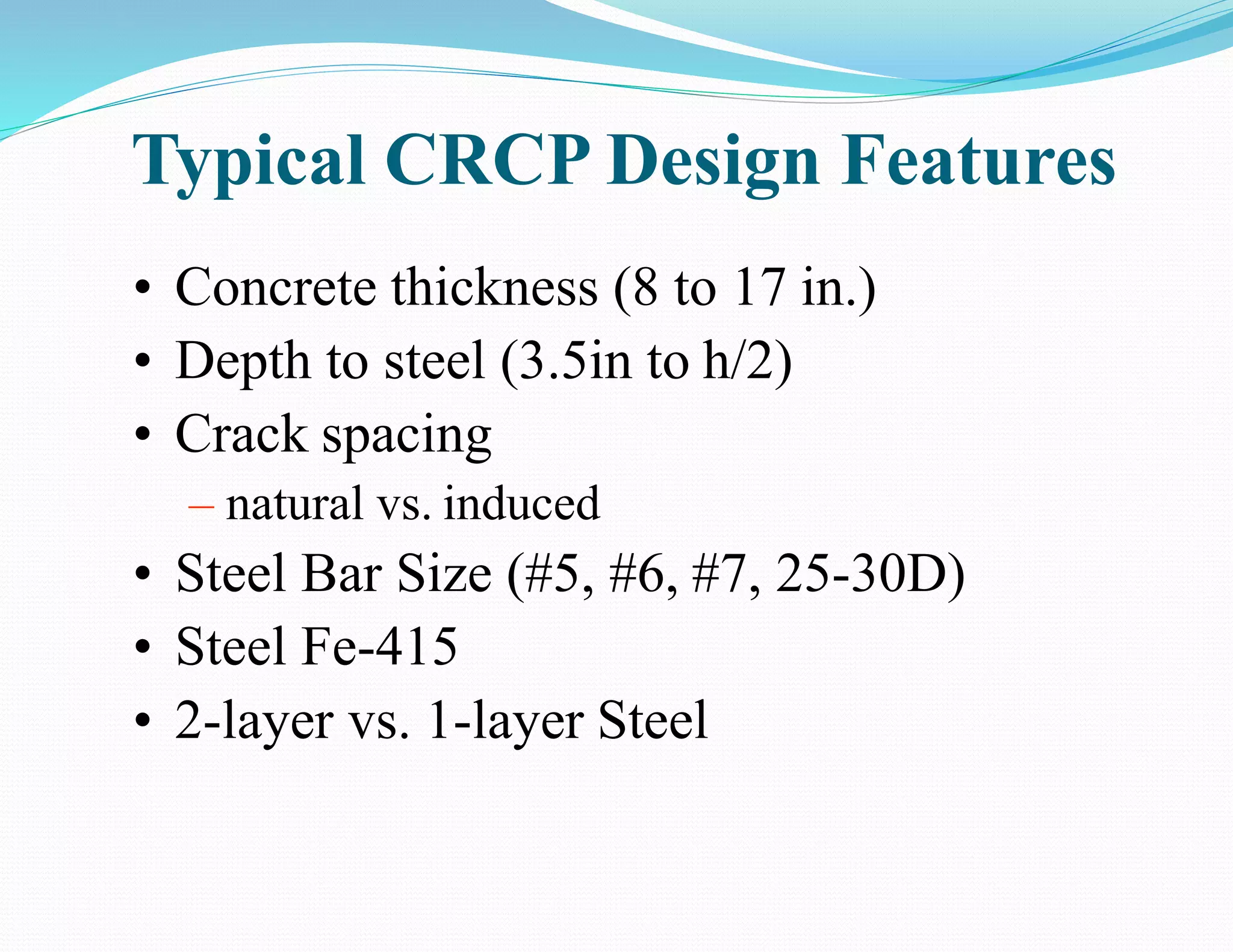 Continuously reinforced concrete pavement seminar ppt by chandramohan ...