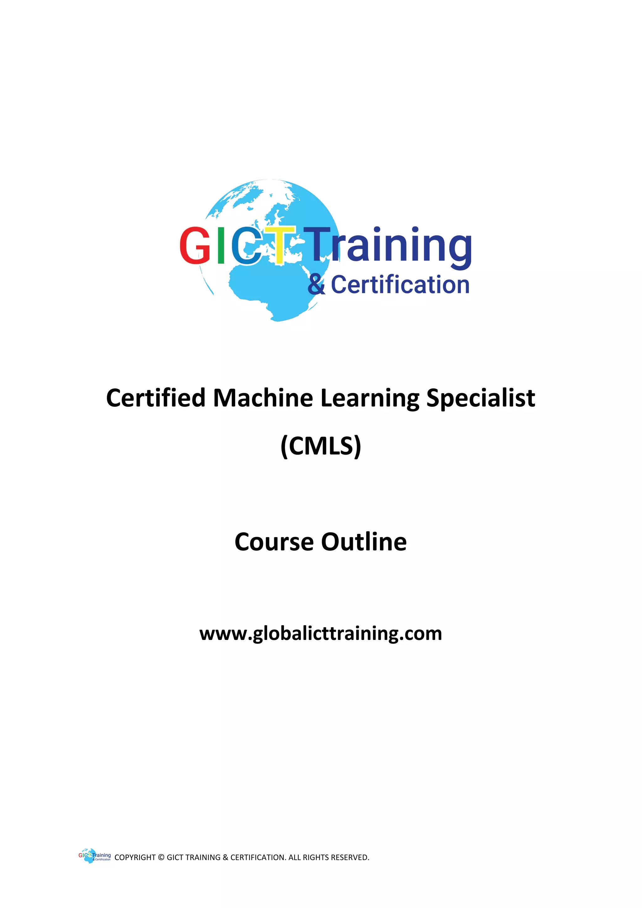 Certified Machine Learning Specialist (CMLS) | PDF