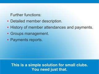 Club Membership Management | PDF | Computer Software and Applications ...