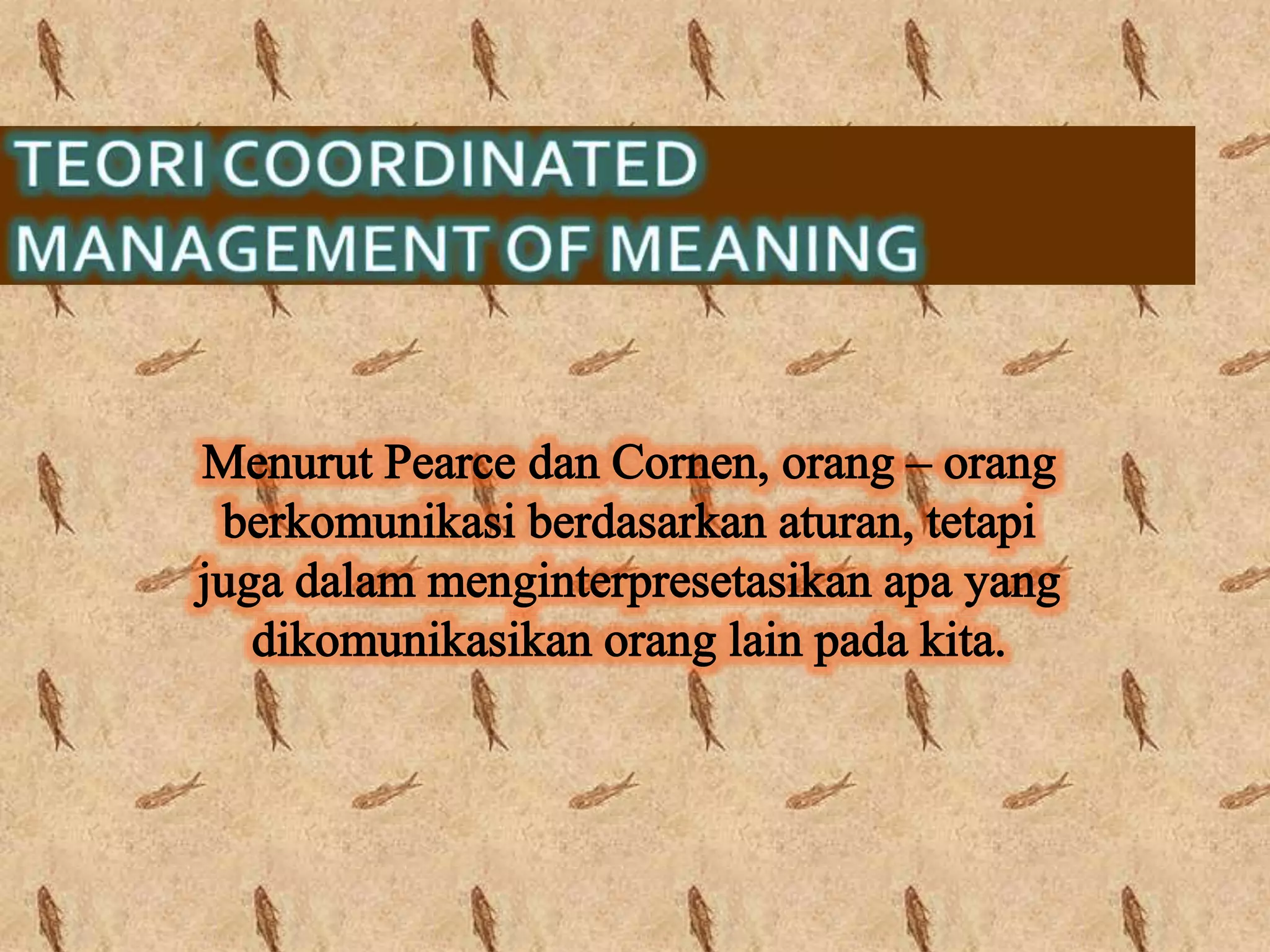 Coordinate Management of Meaning Theory | PPTX