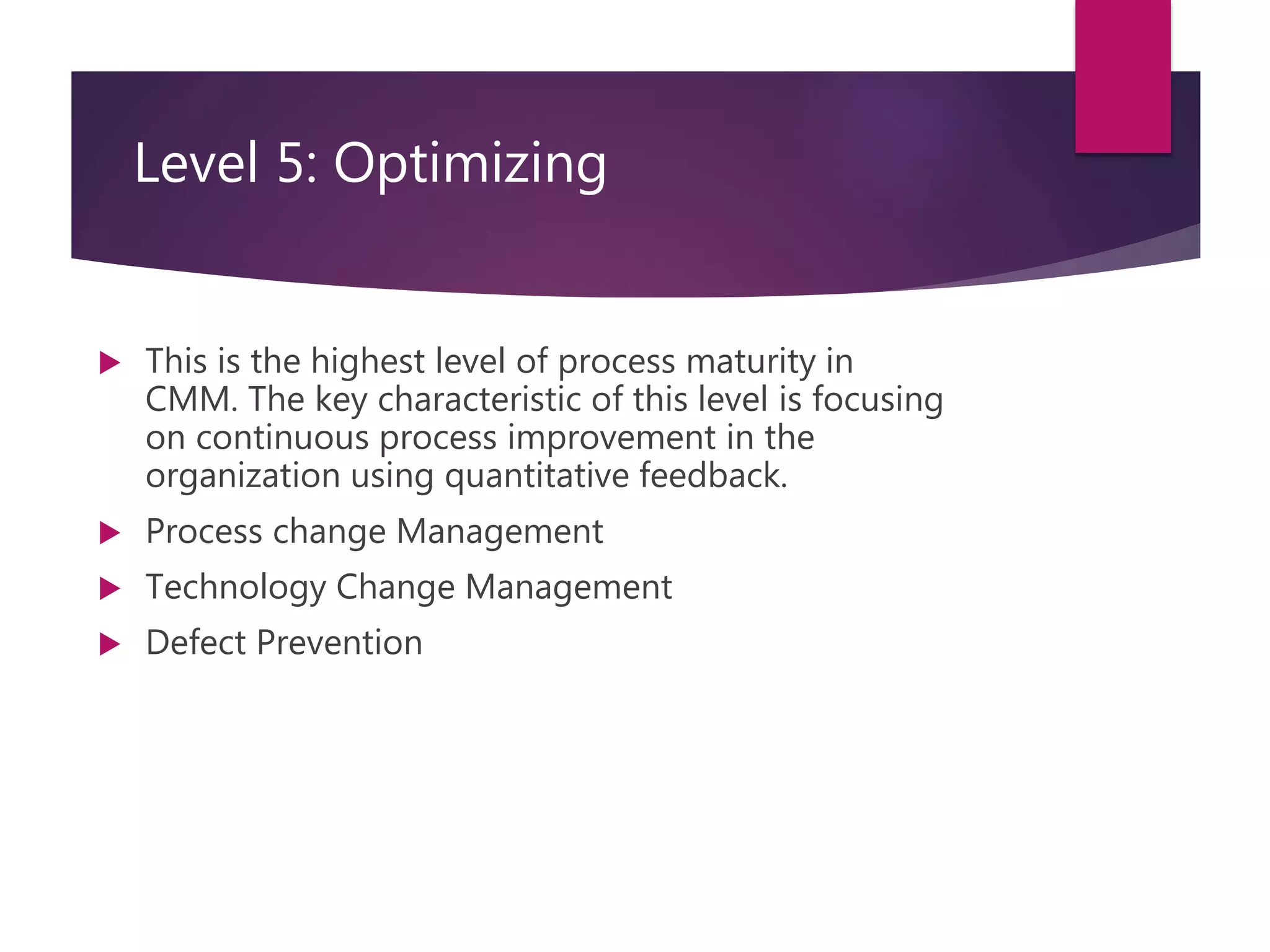 Capability Maturity Model (CMM) in Software Engineering | PPT