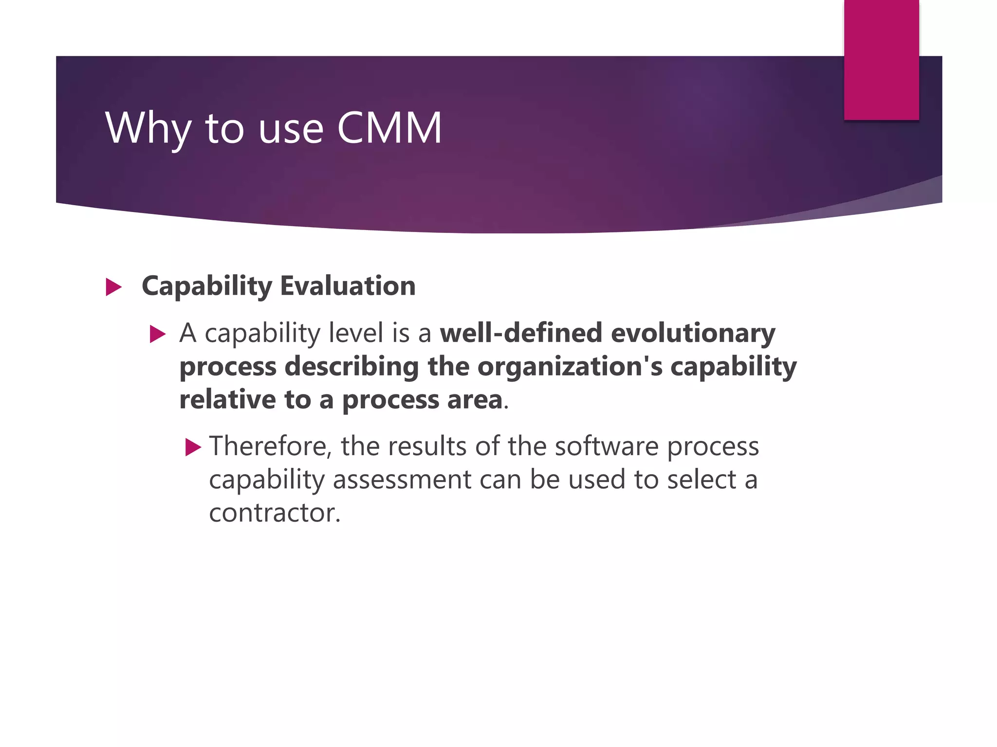 Capability Maturity Model (CMM) in Software Engineering | PPT