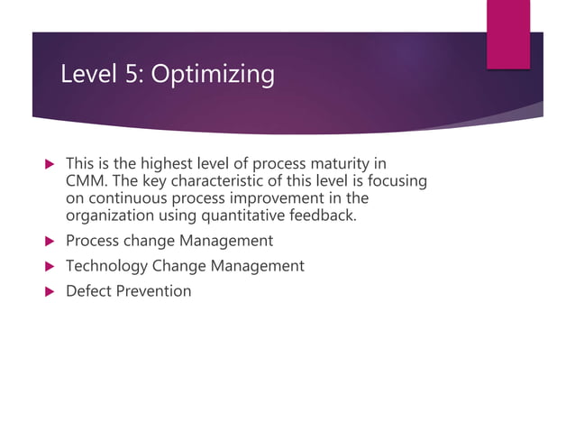 Capability Maturity Model (CMM) in Software Engineering | PPT