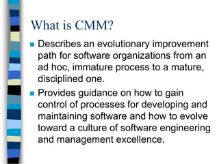 CMM Capability maturity model for engg.ppt