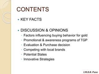 Tata gold plus case IMDR | PPTX