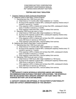 manual de baterias concorde para aviación | PDF