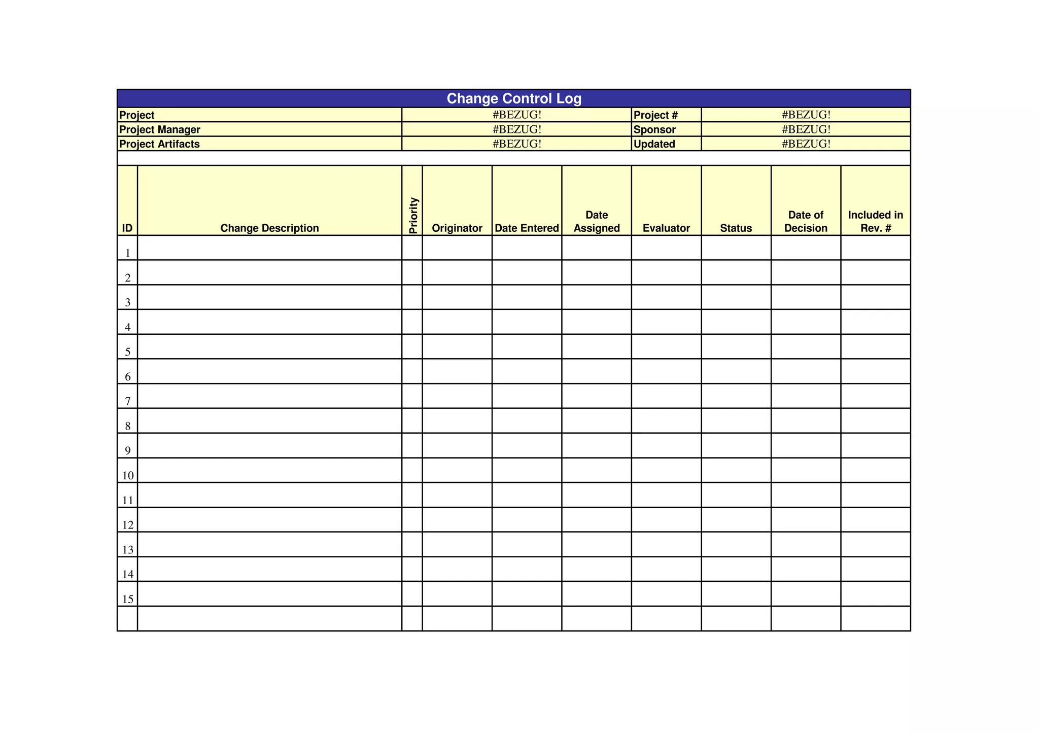 Cmmaao change-control-log-pmi-pmp | PDF