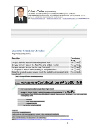 Cmmaao pmi-customer readiness signoff v1b | PDF