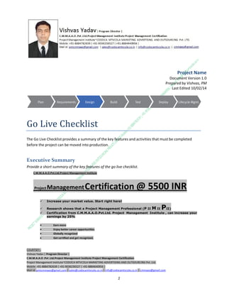 Cmmaao pmi-go live checklist v1b | PDF