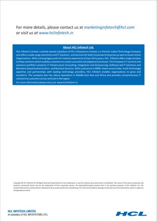 HCL Infotech enables One of India's High-Tech Research Centre Setup ...