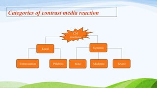 Contrast Media Reactions Management | PPTX | First Aid | Injuries