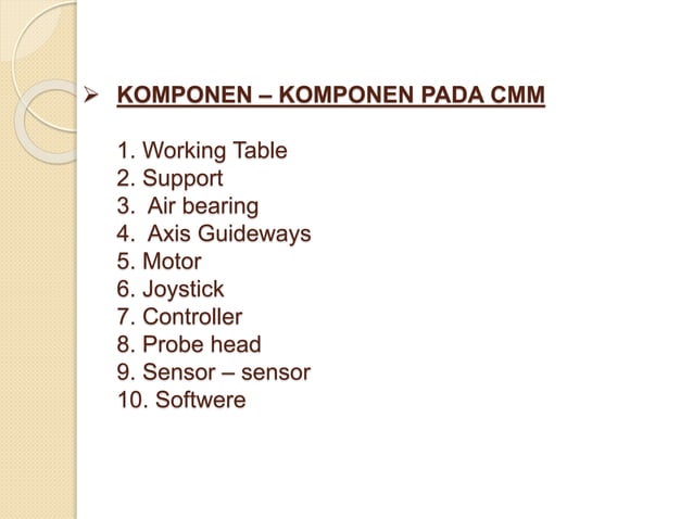 Cmm ( coordinate measuring machine ) | PPTX