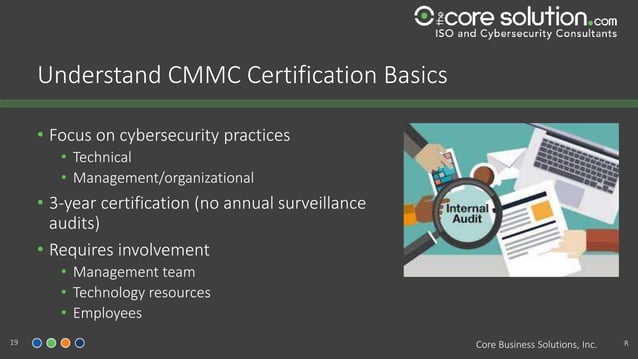 Cybersecurity Maturity Model Certification (CMMC) | PPTX | IT and ...