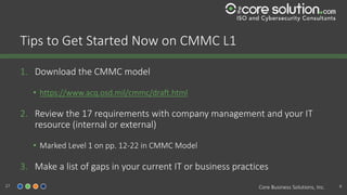 Cybersecurity Maturity Model Certification (CMMC) | PPTX