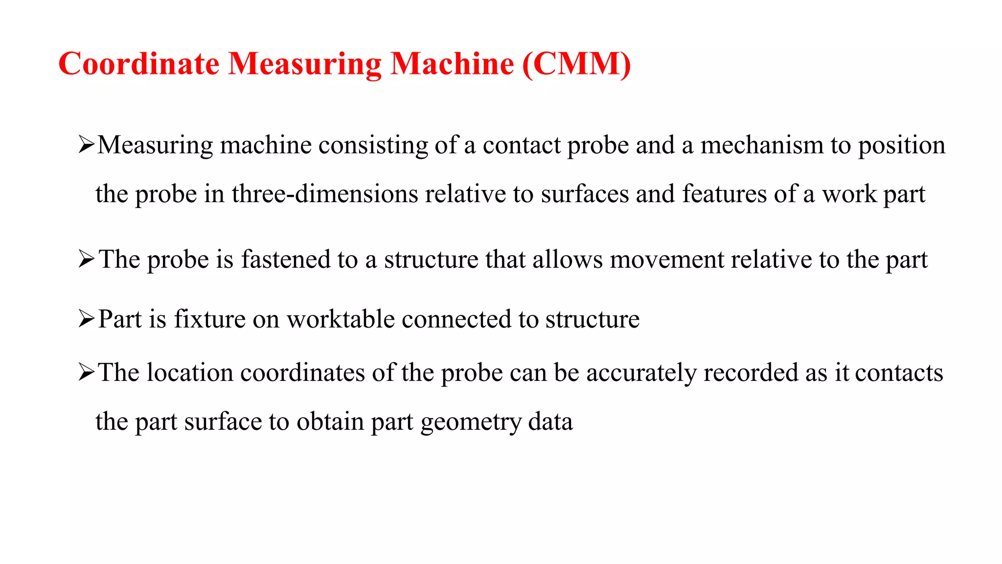 Coordinate Measuring Machine (CMM) | PDF