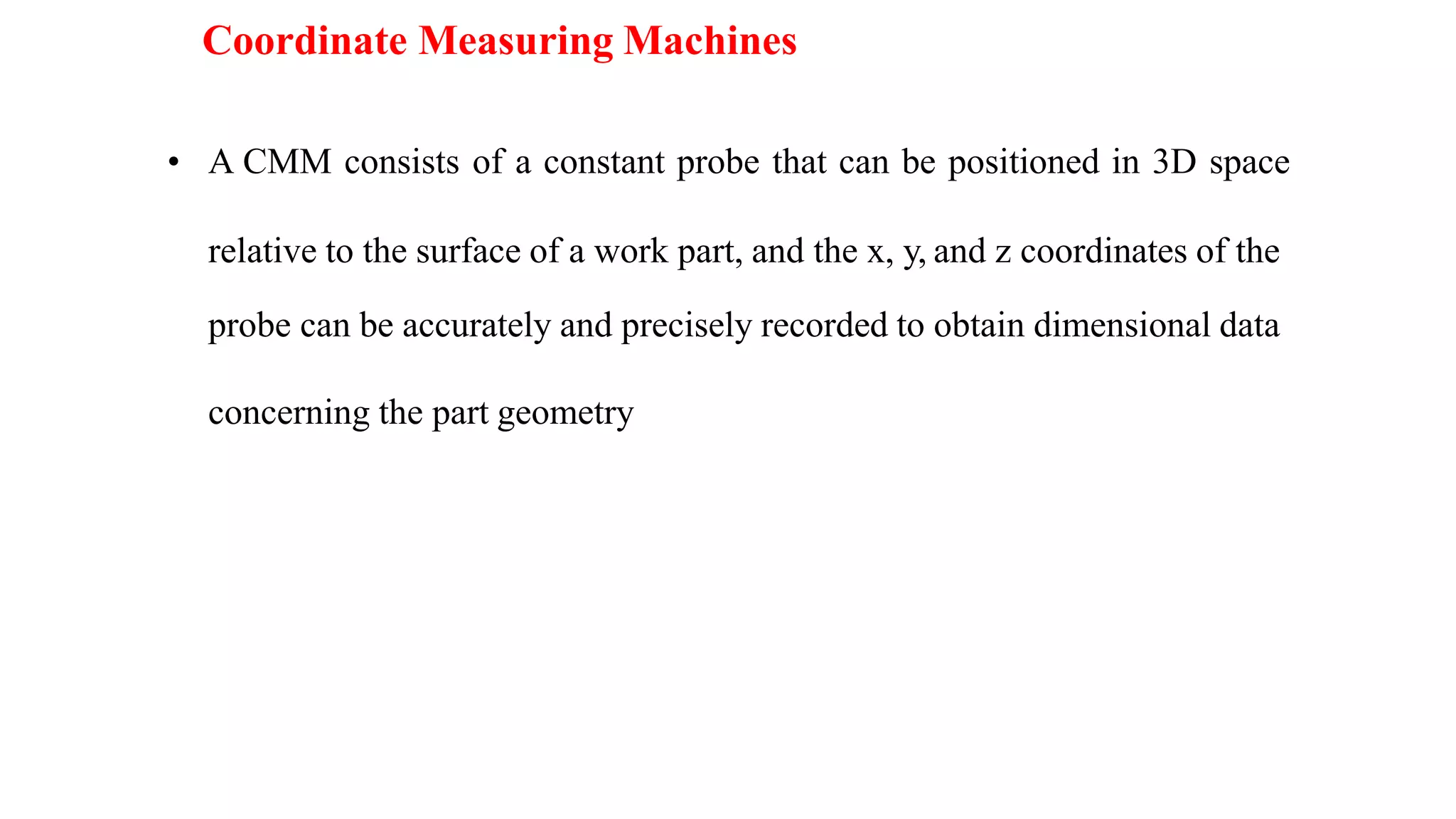 Coordinate Measuring Machine (CMM) | PDF