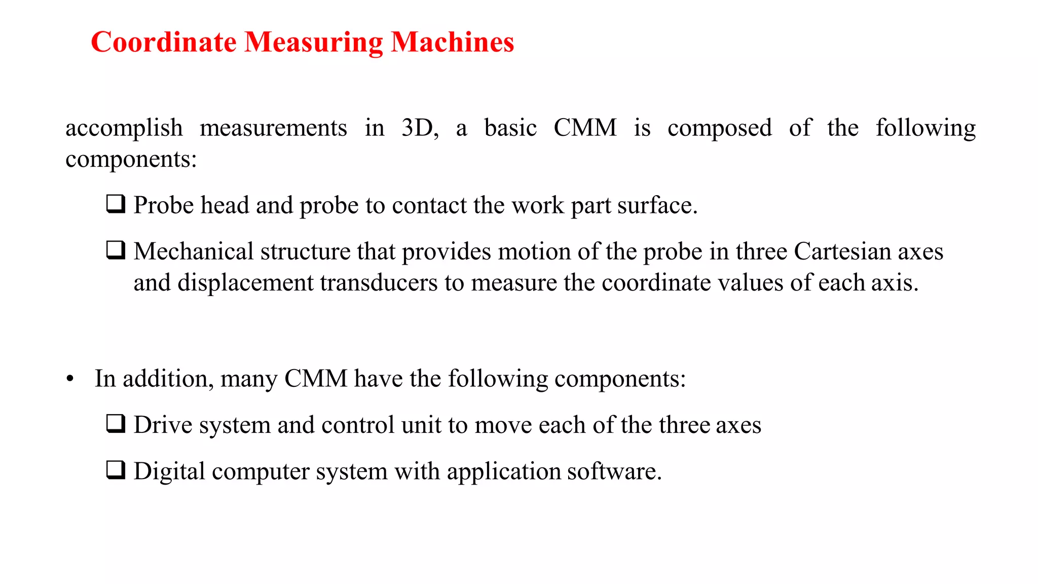 Coordinate Measuring Machine (CMM) | PDF