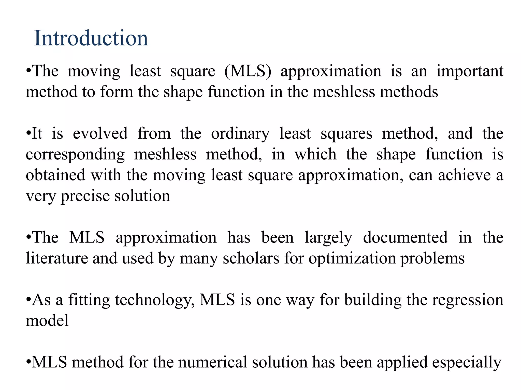 An Adaptive Moving Total Least Squares Method For Curve Fitting Pptx