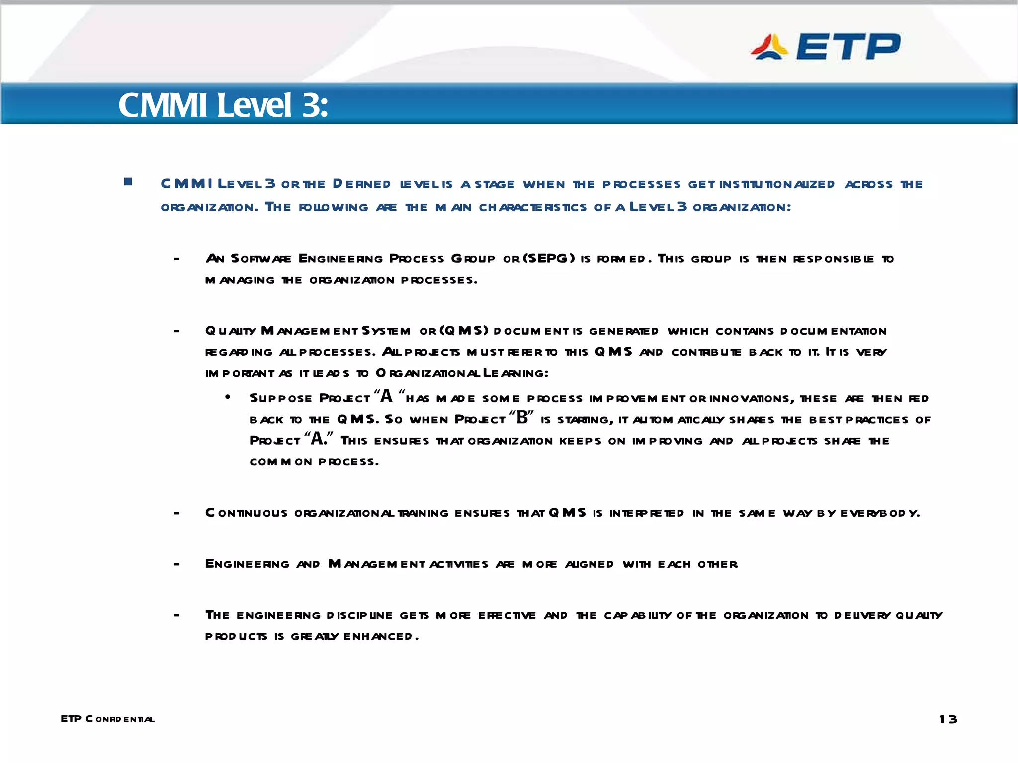 CMMi level 3 presentation | PPT