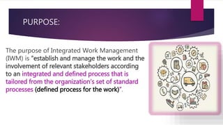 Cmmi integrated work management level01 | PPTX