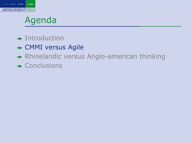 Cmmi and agile | PPTX