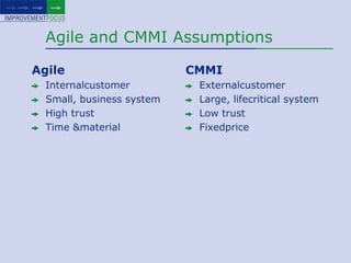 Cmmi and agile | PPTX