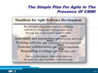 CMMI and Agile | PPTX