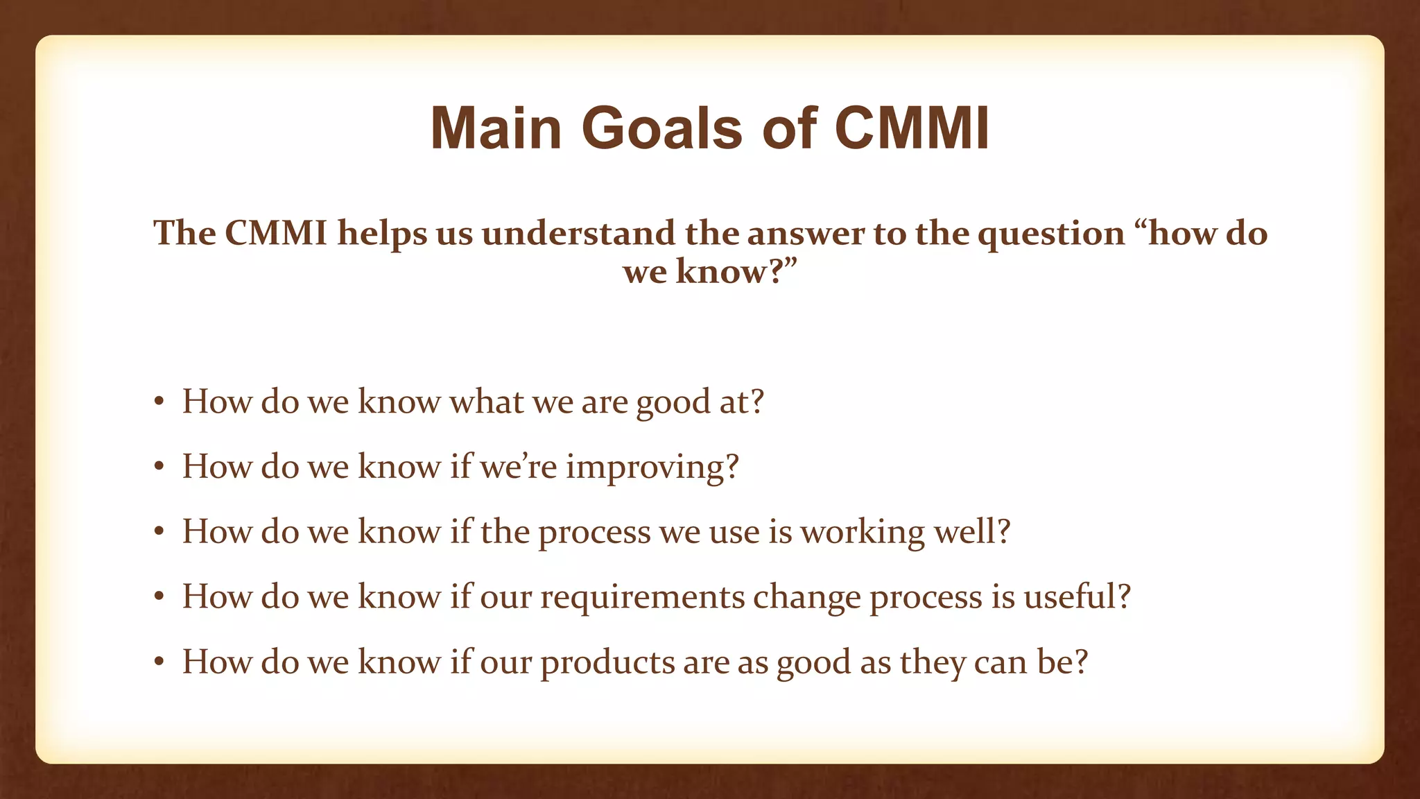Cmmi and its level | PPT