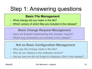 5 STEPS OF CONFIGURATION MANAGEMENT FUNCTIONALITIES | PPT