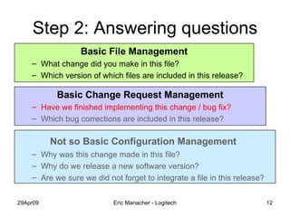 5 STEPS OF CONFIGURATION MANAGEMENT FUNCTIONALITIES | PPT