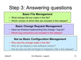 5 STEPS OF CONFIGURATION MANAGEMENT FUNCTIONALITIES | PPT