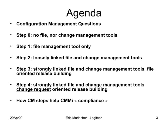 5 STEPS OF CONFIGURATION MANAGEMENT FUNCTIONALITIES | PPT