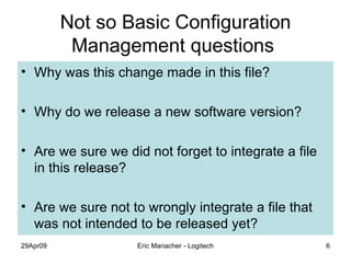 5 STEPS OF CONFIGURATION MANAGEMENT FUNCTIONALITIES | PPT