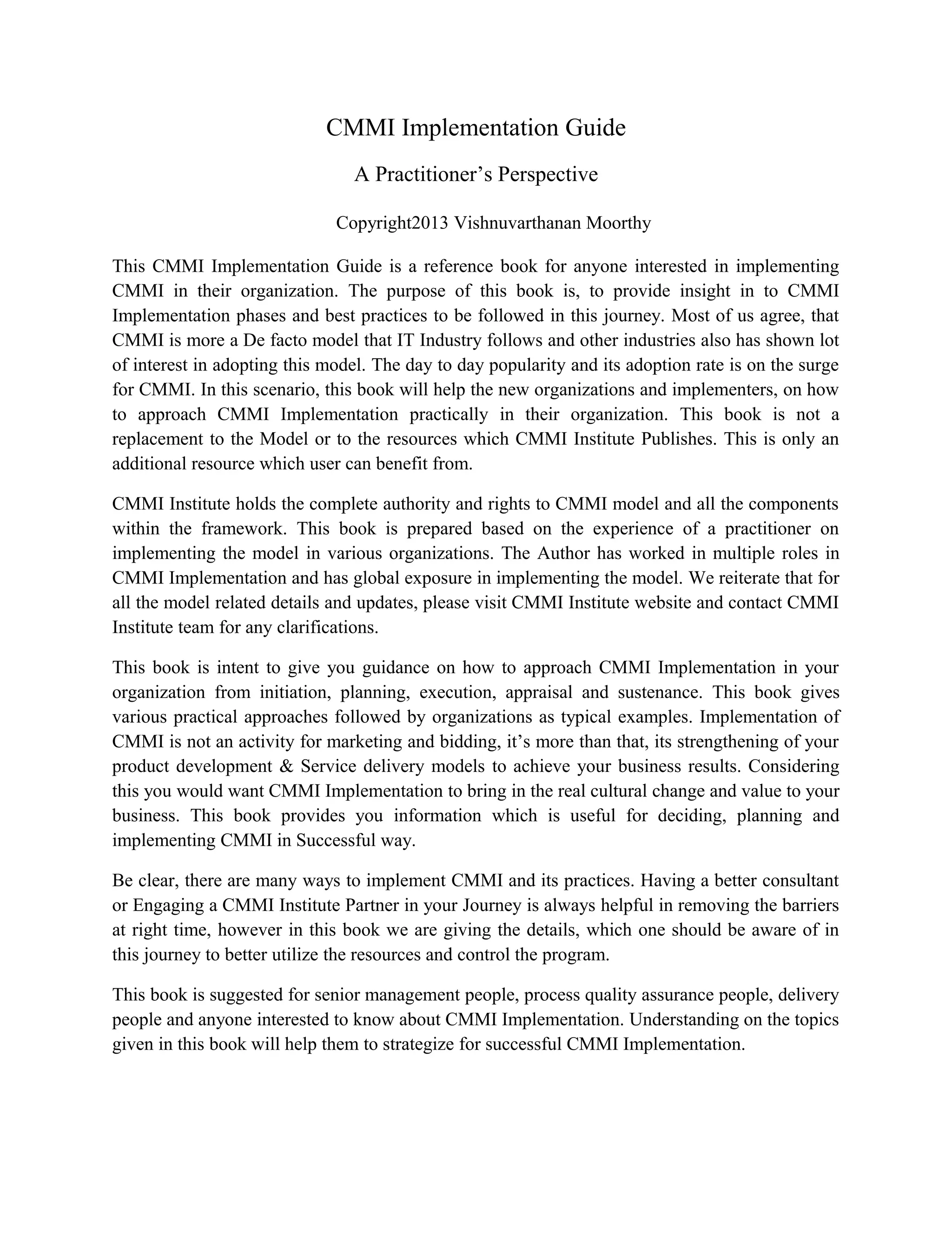 CMMI Implementation Guide | DOC