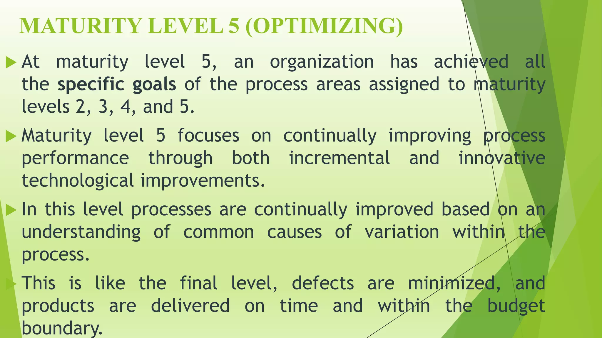 Capability Maturity Model Integration Cmmi Ppt