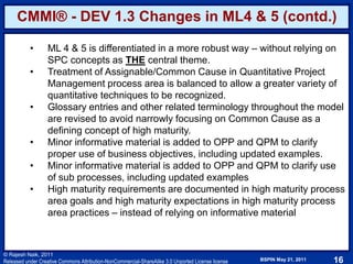 Changes in CMMI-DEV and SCAMPI-A v1.3 - An Implementation Perspective | PDF