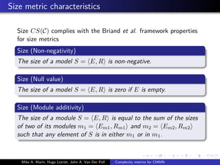 Metrics for the Case Management Modeling and Notation (CMMN) Specification | PDF