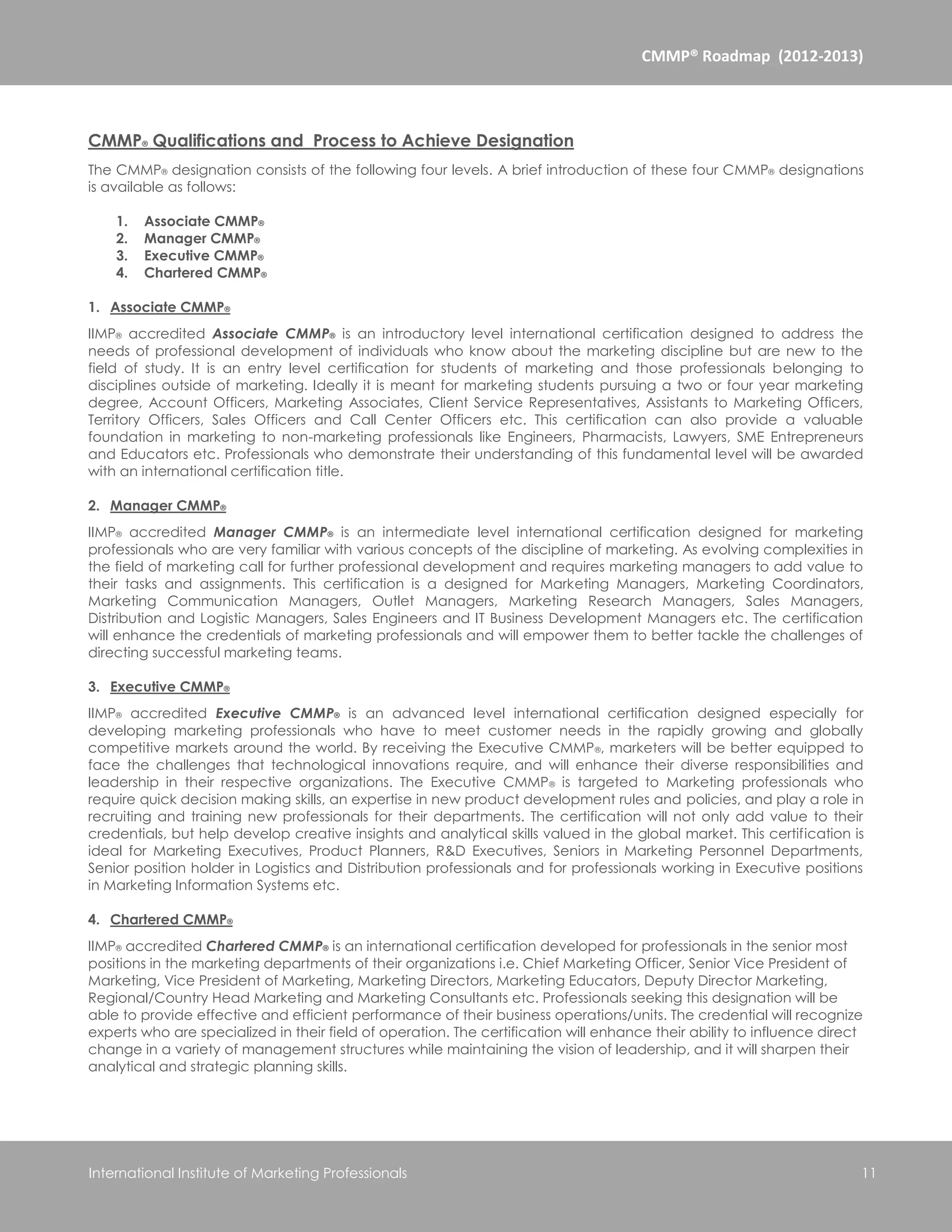 CERTIFIED MARKETING MANAGEMENT PROFESSIONAL | PDF