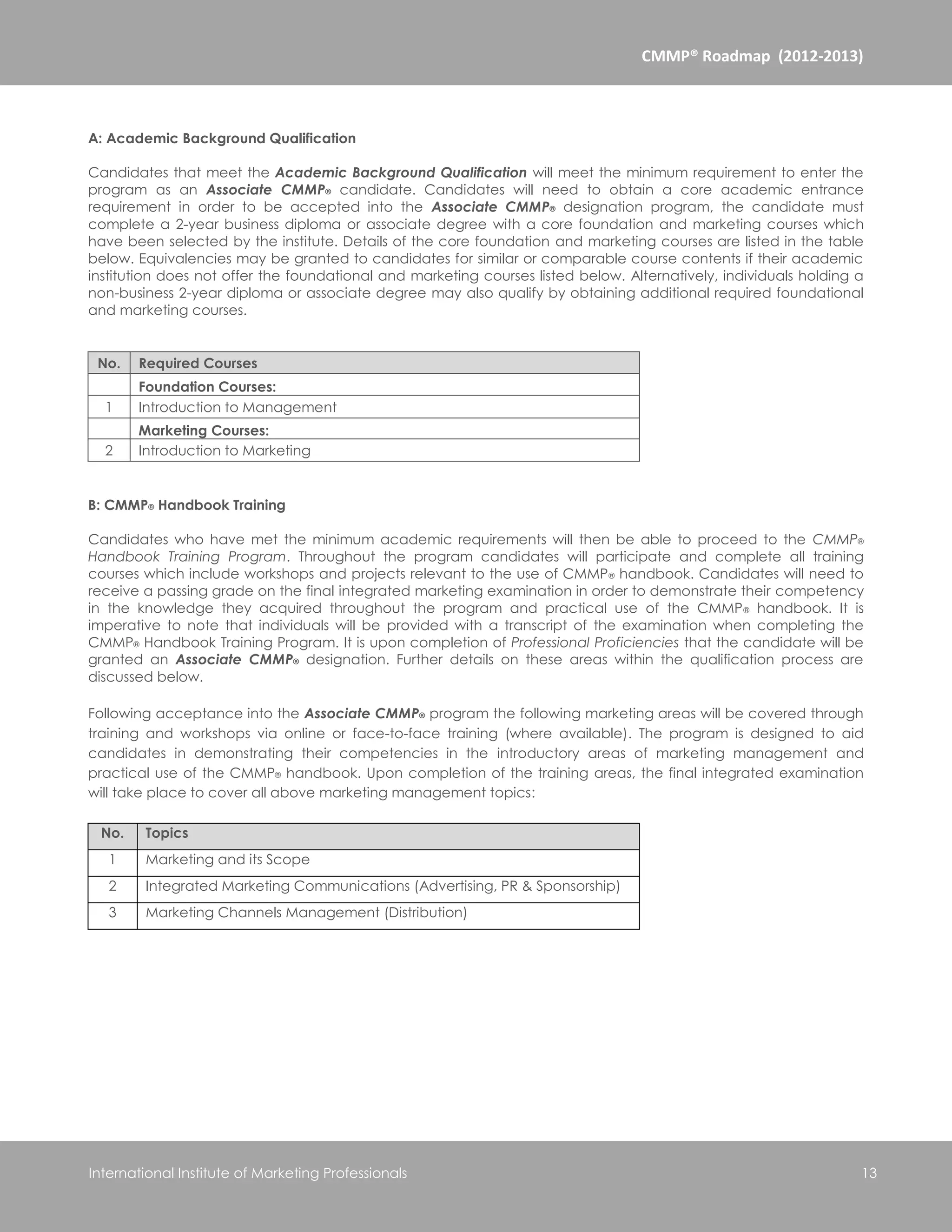 CERTIFIED MARKETING MANAGEMENT PROFESSIONAL | PDF