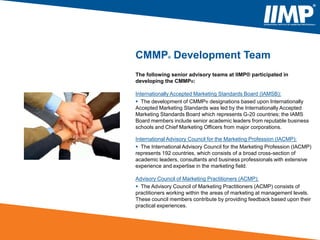 CMMP Designations | PPTX | Business Administration | Business