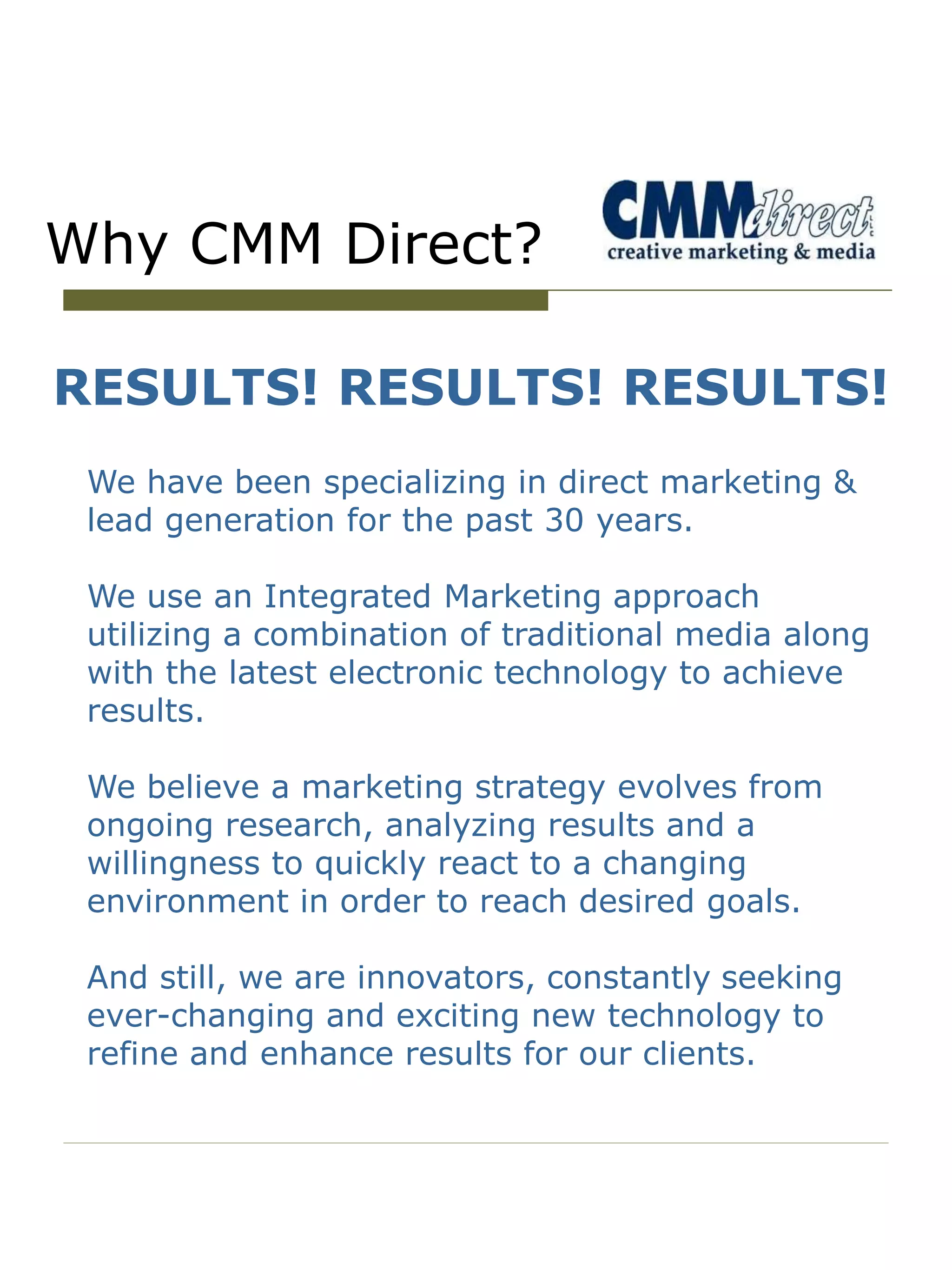 Cmm Presentation | PPTX