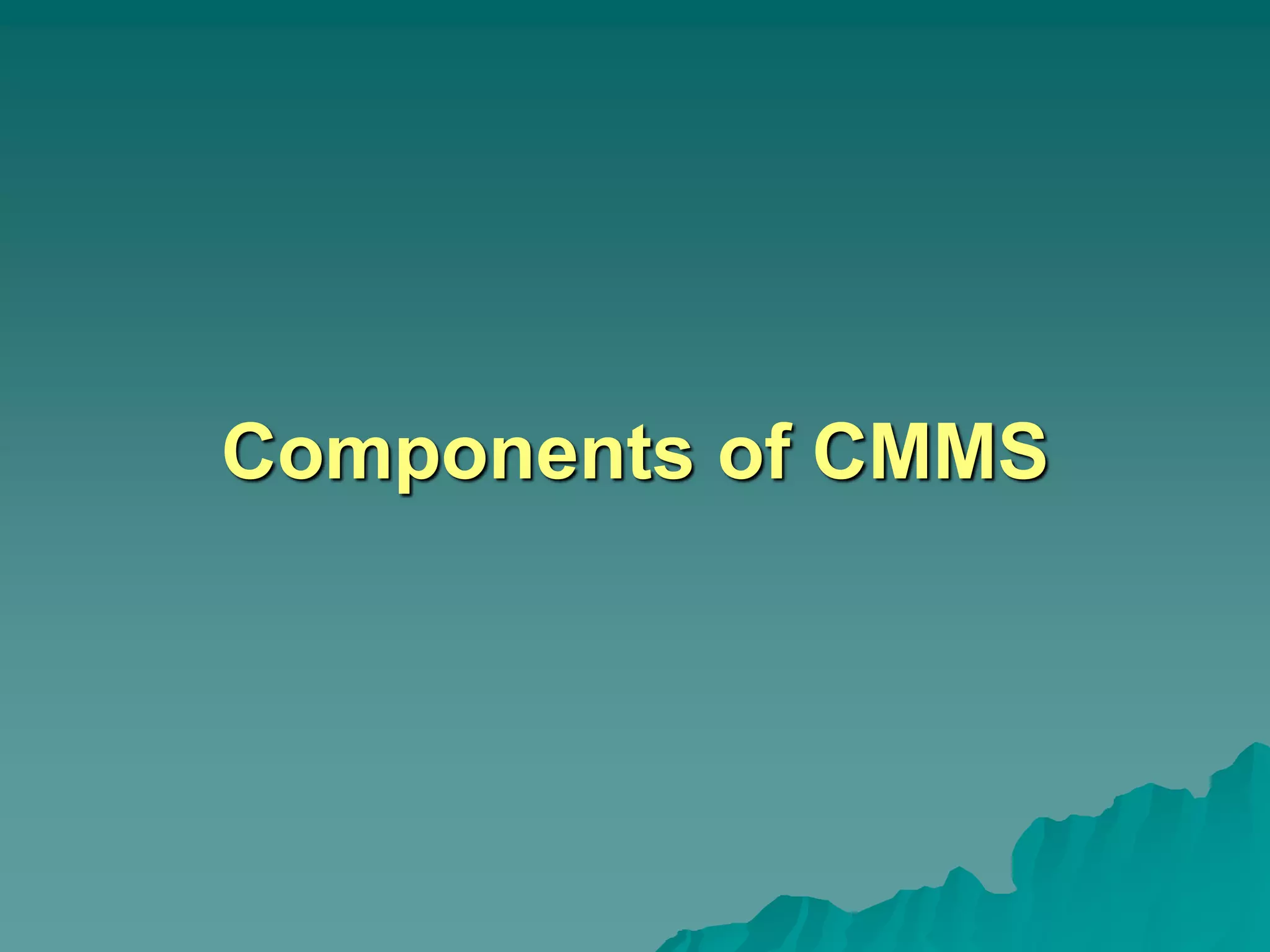 Cmms | PPT