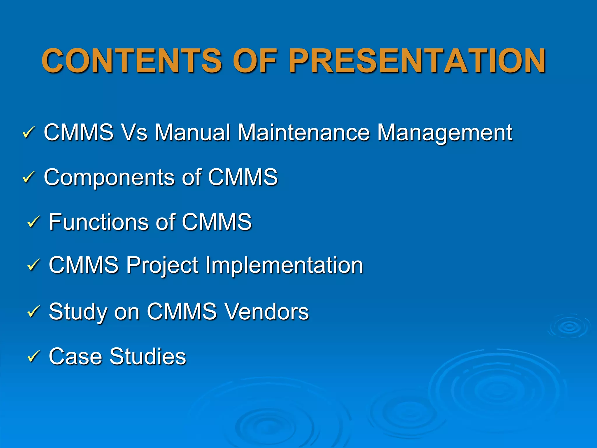 Cmms | PPT
