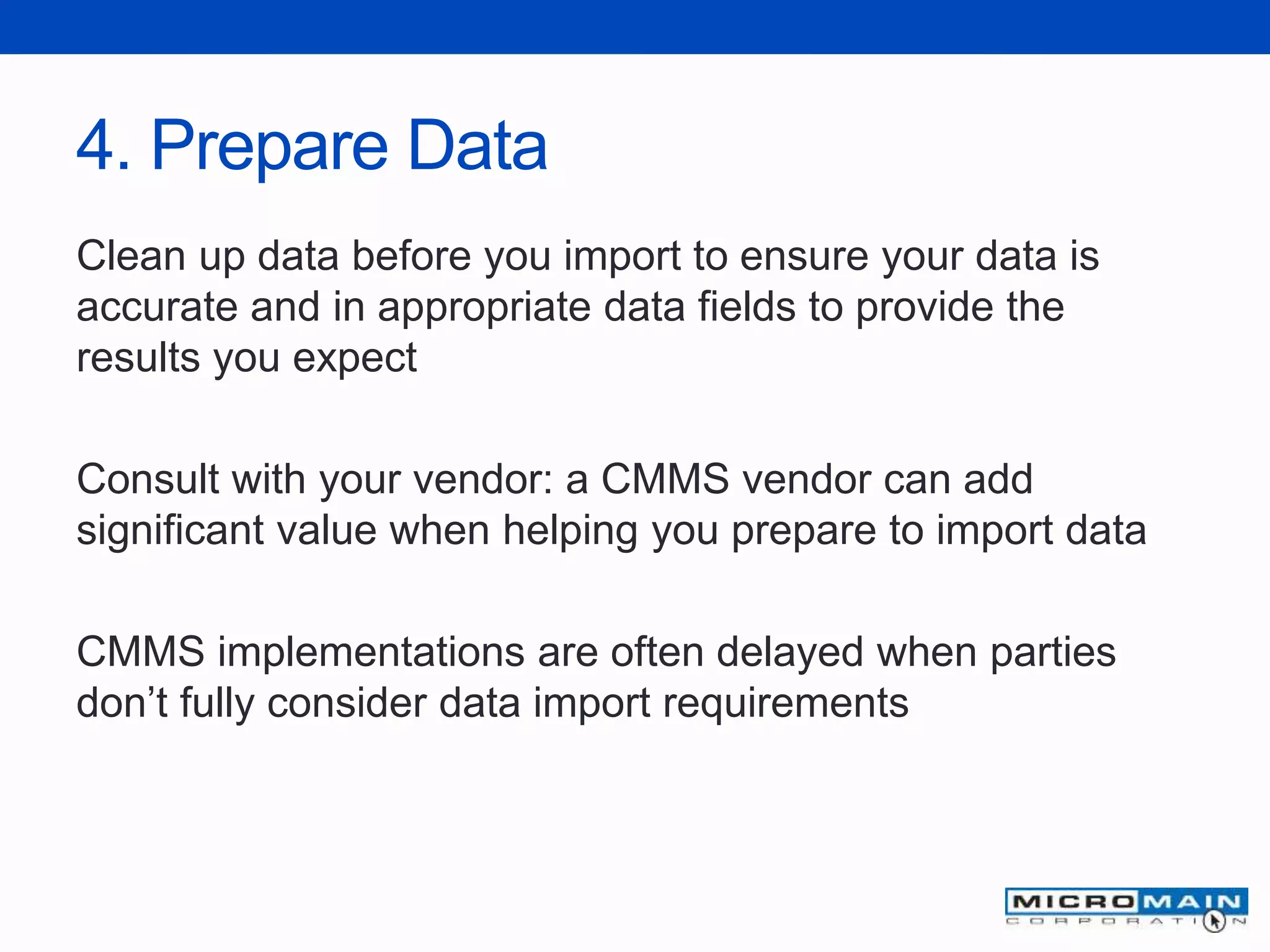 8 Steps to Successful CMMS Implementation | PPTX