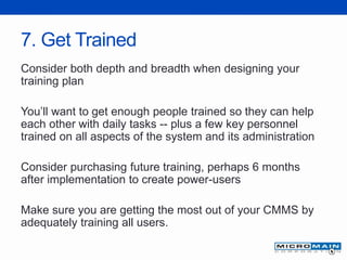 8 Steps to Successful CMMS Implementation | PPTX