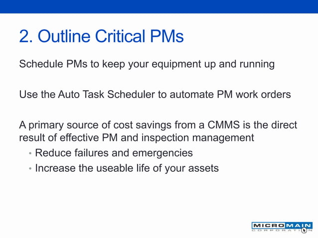 8 Steps to Successful CMMS Implementation | PPTX